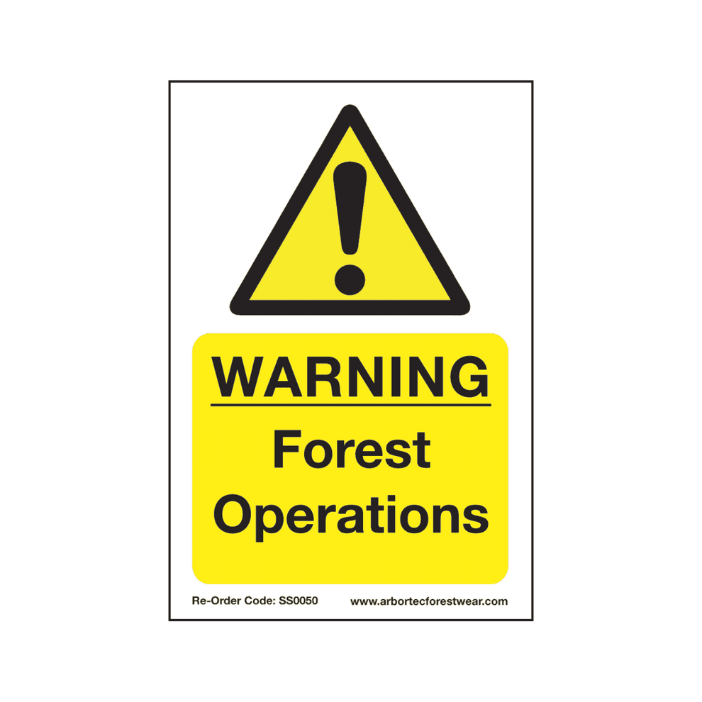 Corex Safety Sign - Warning Forest Operations | Treehog